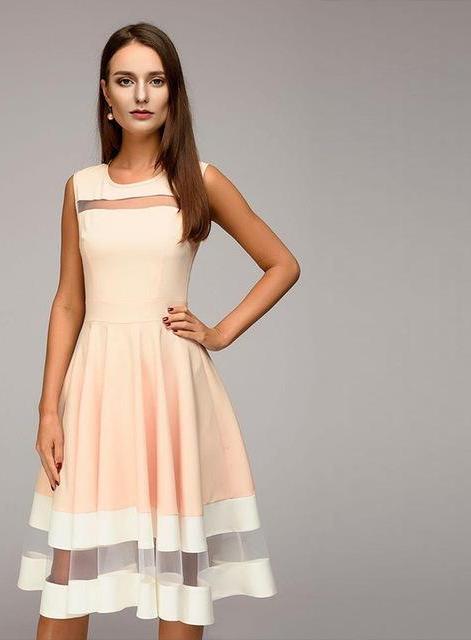 Robe rose vintage évasée | Femme Classe